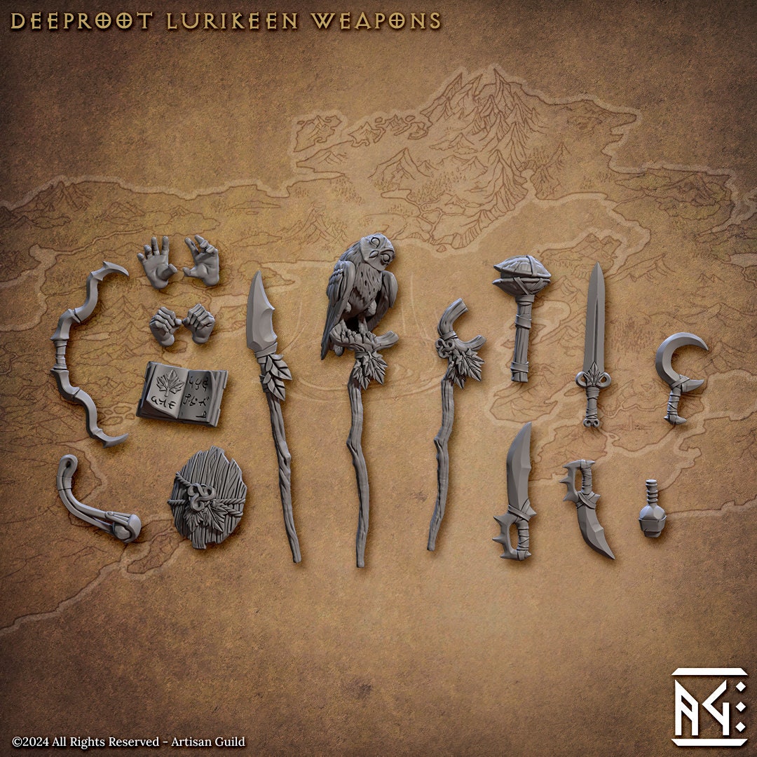 Deeproot Lurikeen Weapons and Hands (17 Variants Available) - Artisan ...