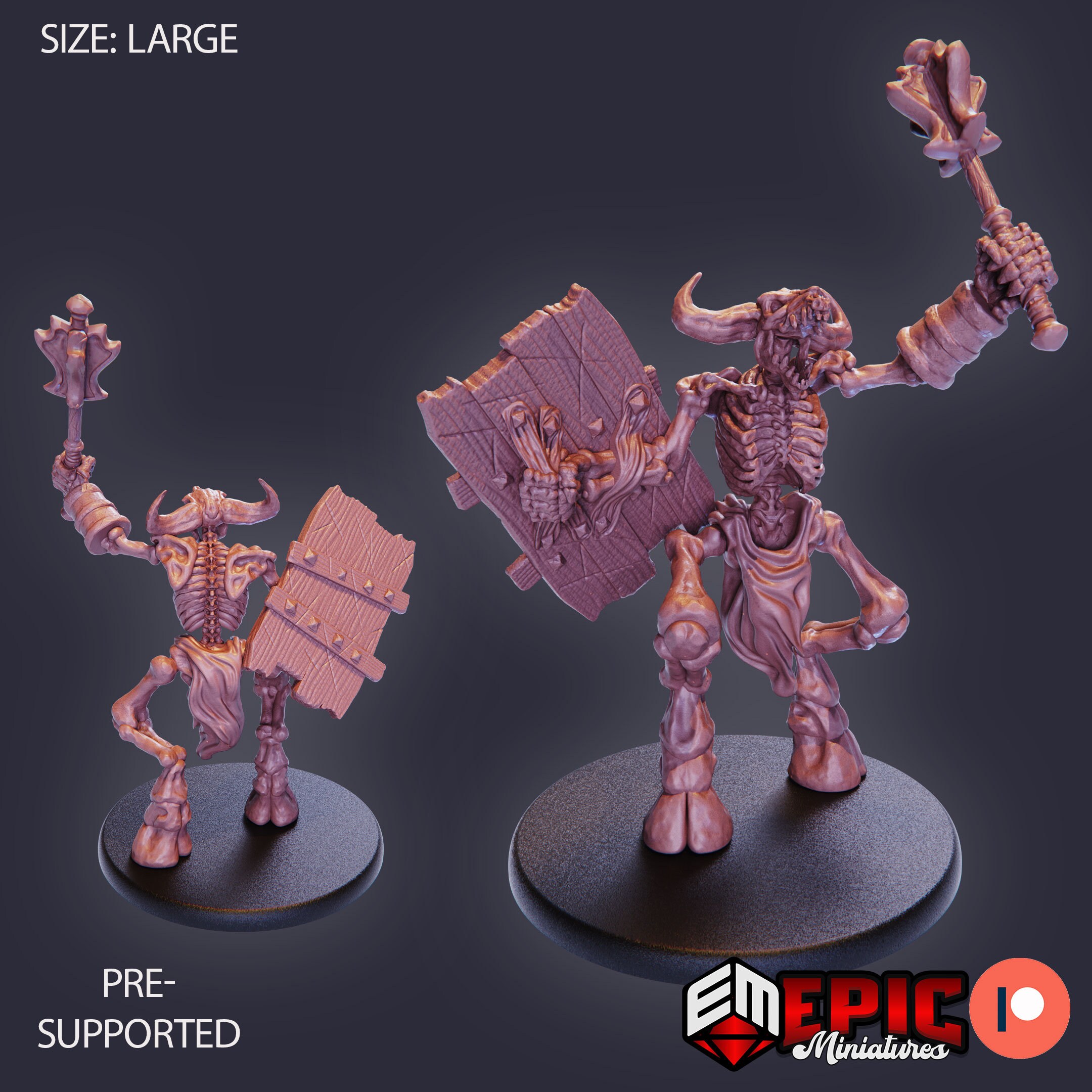 Minotaur Skeleton 3 Variants Epic Miniatures | Etsy