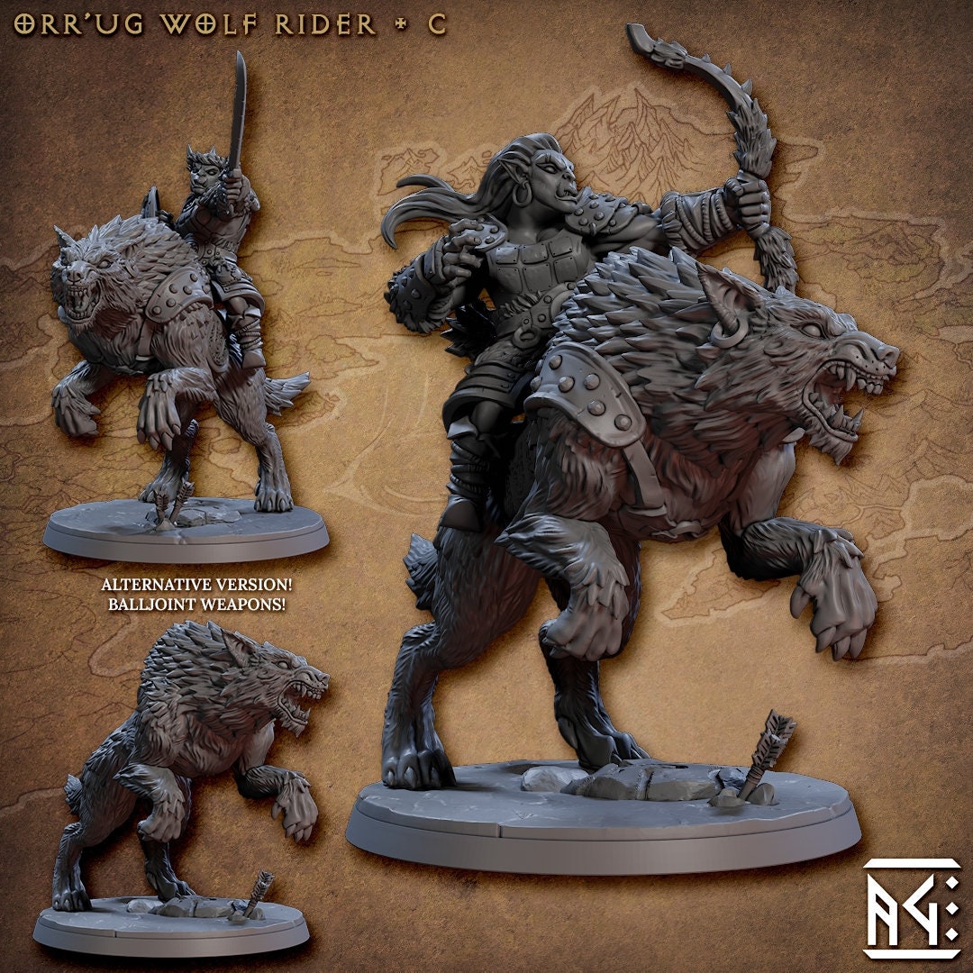 Buy Orr'ug Dire Wolf Rider C 3 Variants Available Artisan Guild Online ...