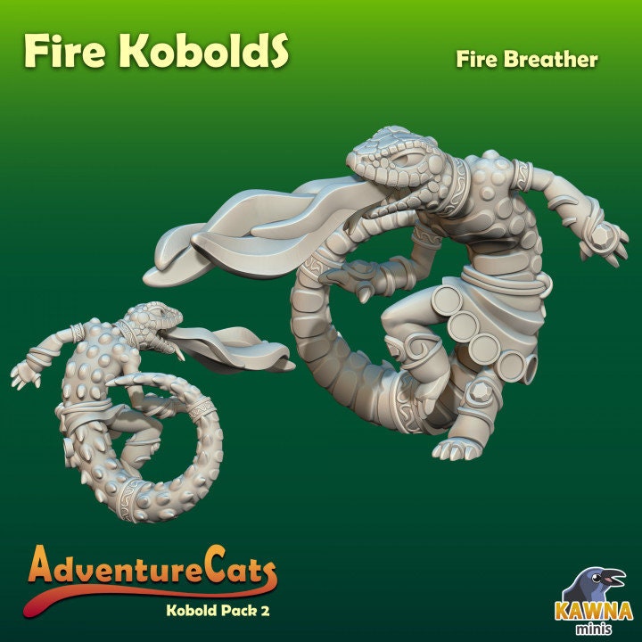 Fire Kobold (5 Variants Available) - Kawna Minis - Etsy