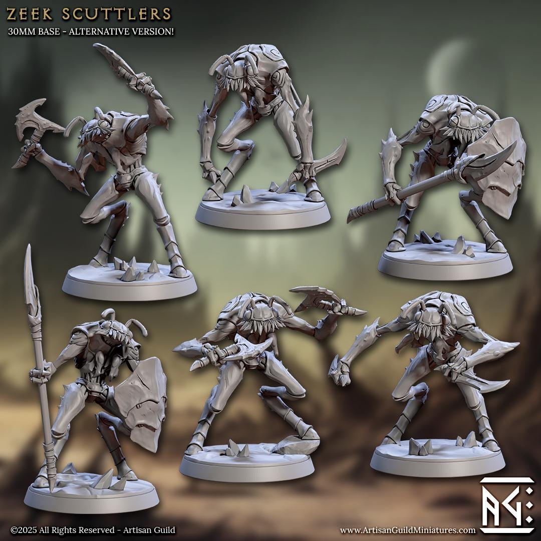 Zeek Scuttlers, Weapons - 6 Variants Available (warrior Insect Folk ...