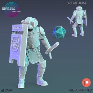 Cyber City Police Humans 4 Variants Available Invictus Miniatures - Etsy