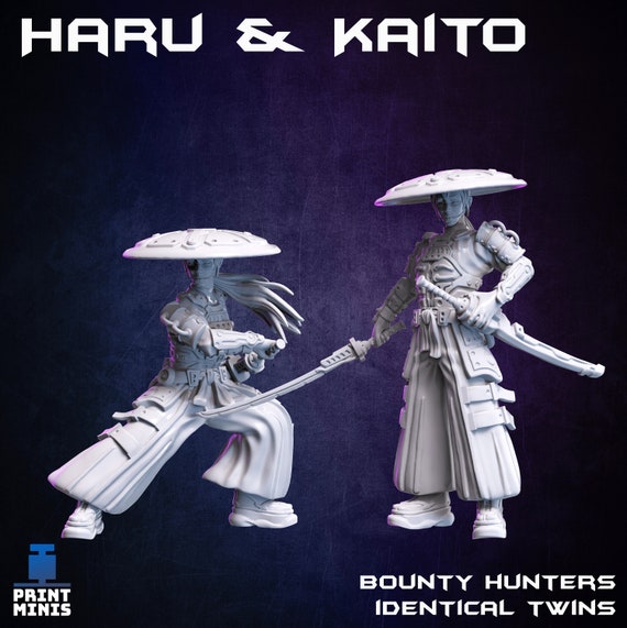 Haru and Kaito Samurai Twins 2 Variants Available Print - Etsy Australia