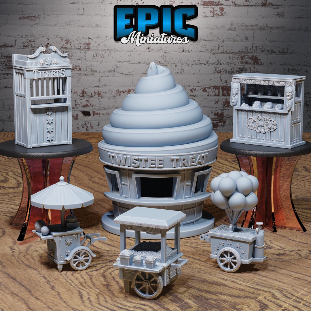 Carnival Shops, Terrain Set - Epic Miniatures - Etsy