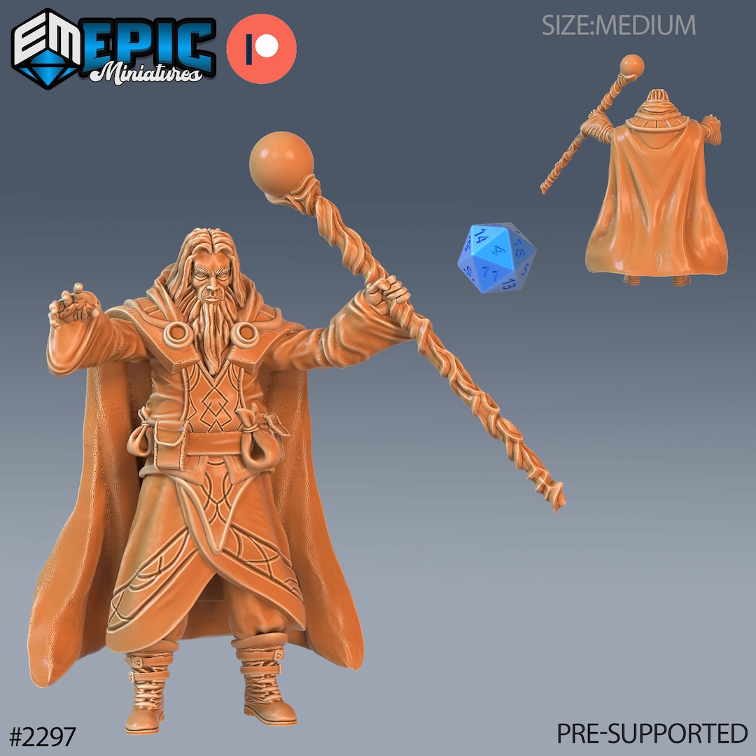 Wizard Adventurer (3 Variants Available) - Epic Miniatures - Etsy