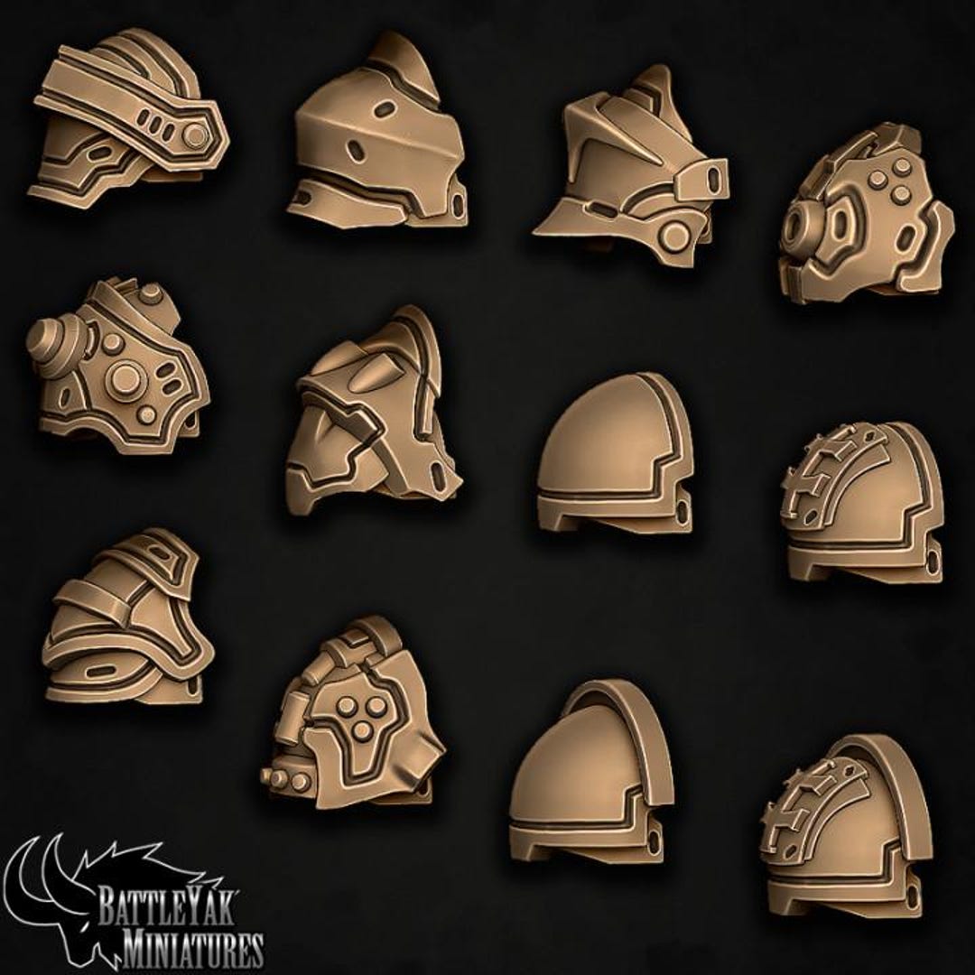 Sentinel-paladin Pauldrons, Customisation Pack - 32mm Scale (12 ...