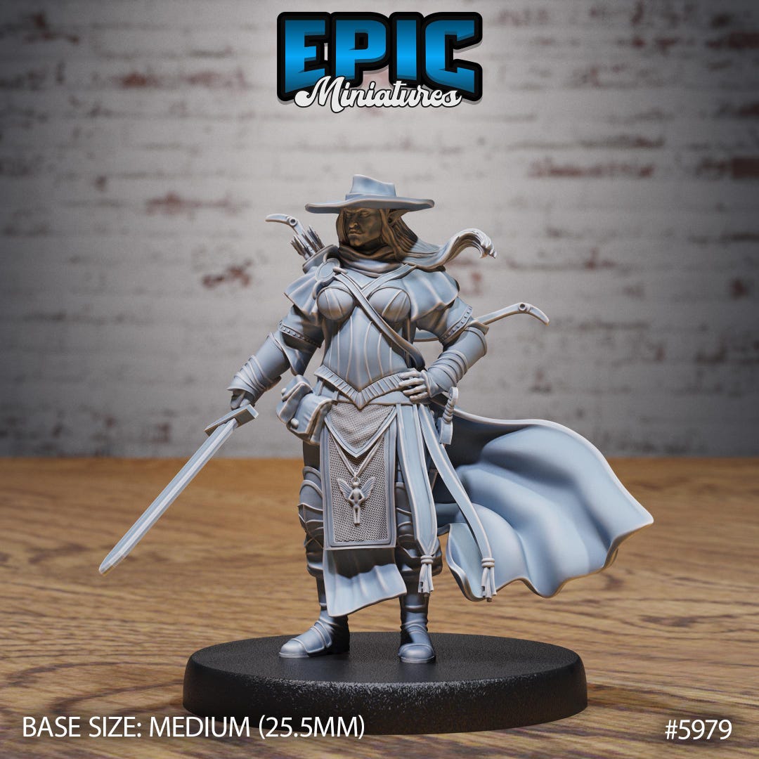 Half Orc Female Adventurer (3 Variants Available) - Epic Miniatures - Etsy