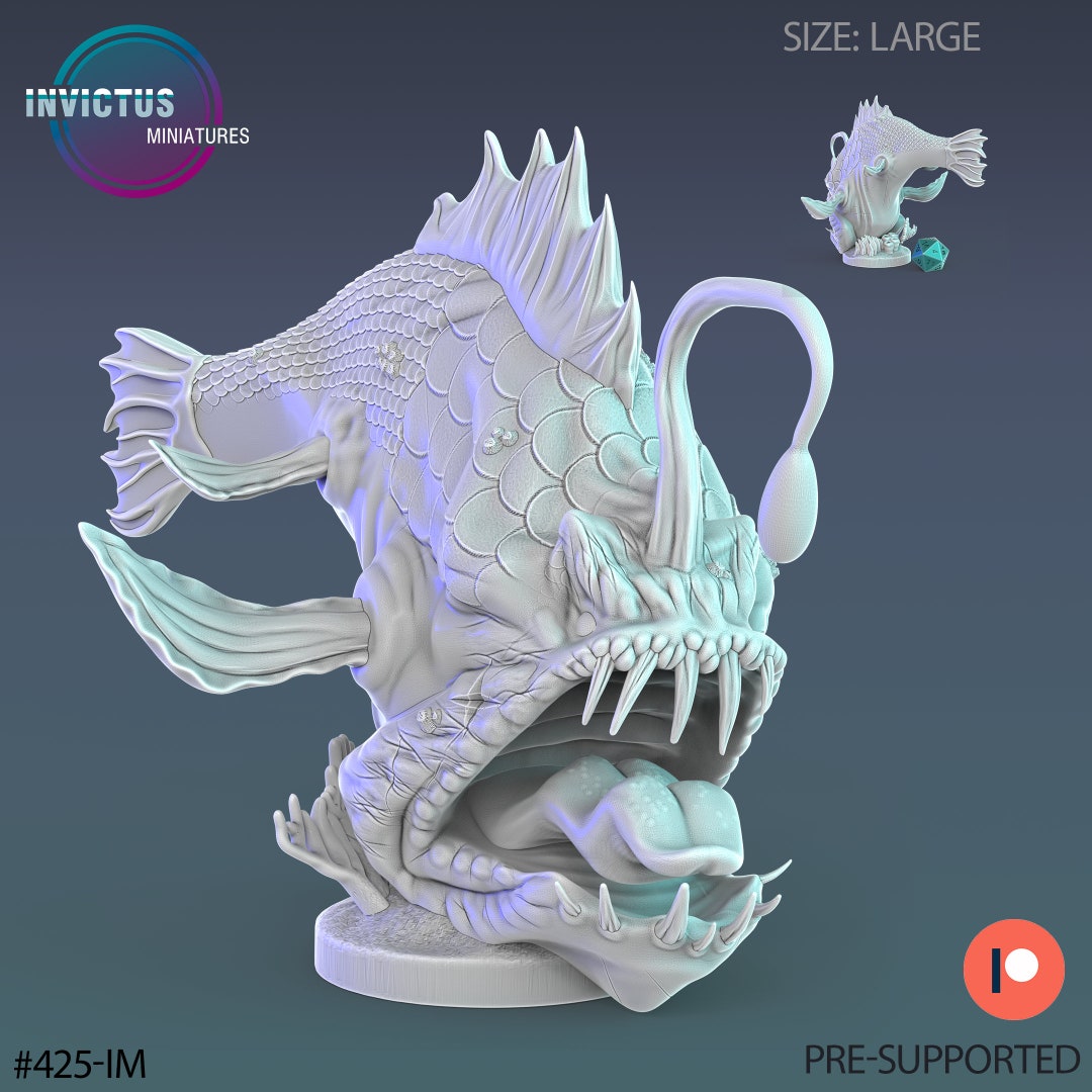 Angler Fish (3 Variants Available) - Invictus Miniatures - Etsy