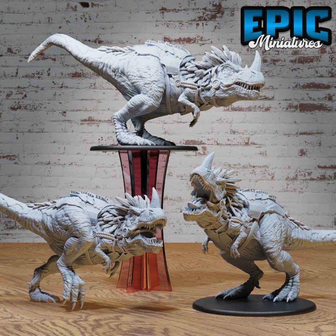 Horned Rex Mounts (3 Variants Available) - Epic Miniatures - Etsy