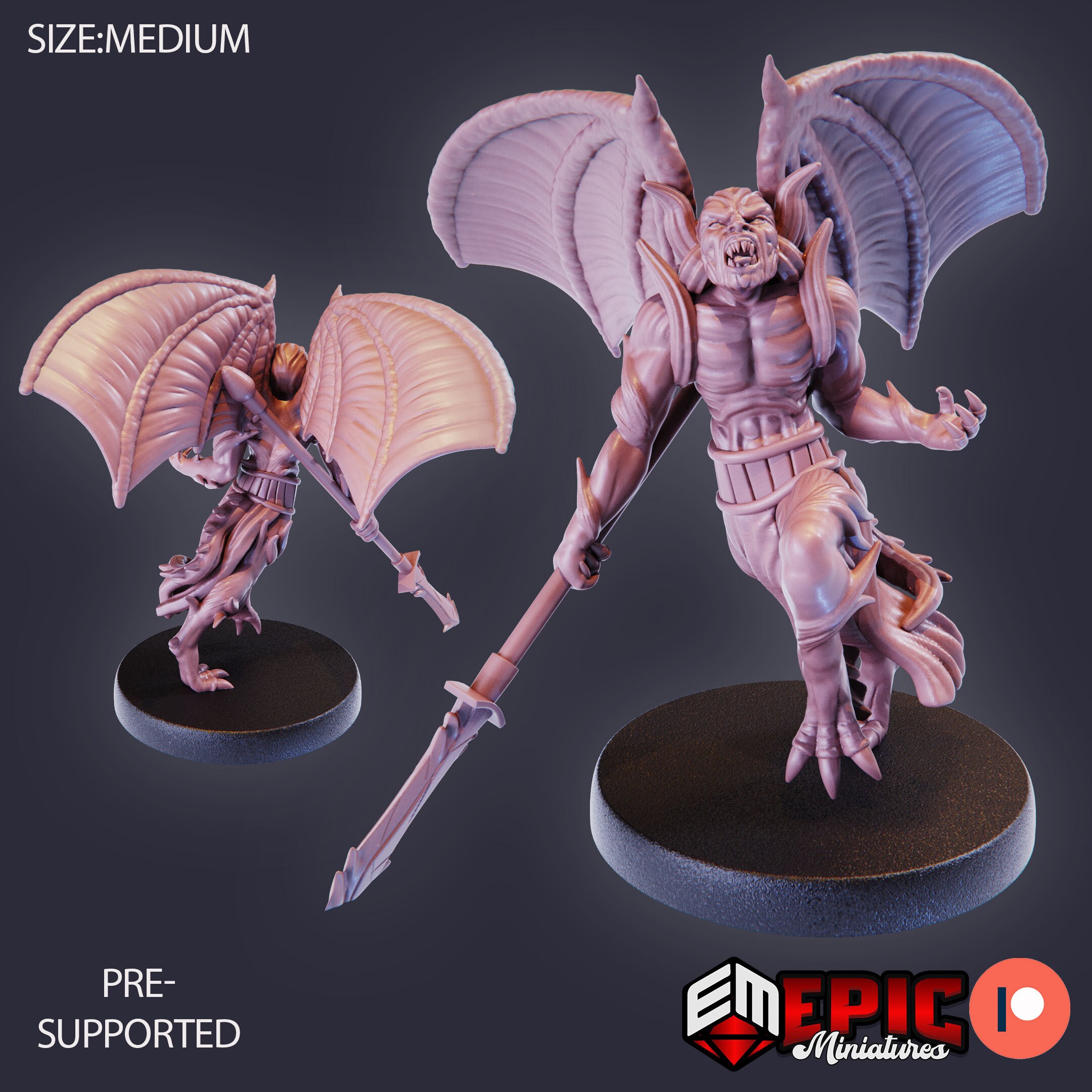 Winged Devil (4 Variants Available) - Epic Miniatures - Etsy