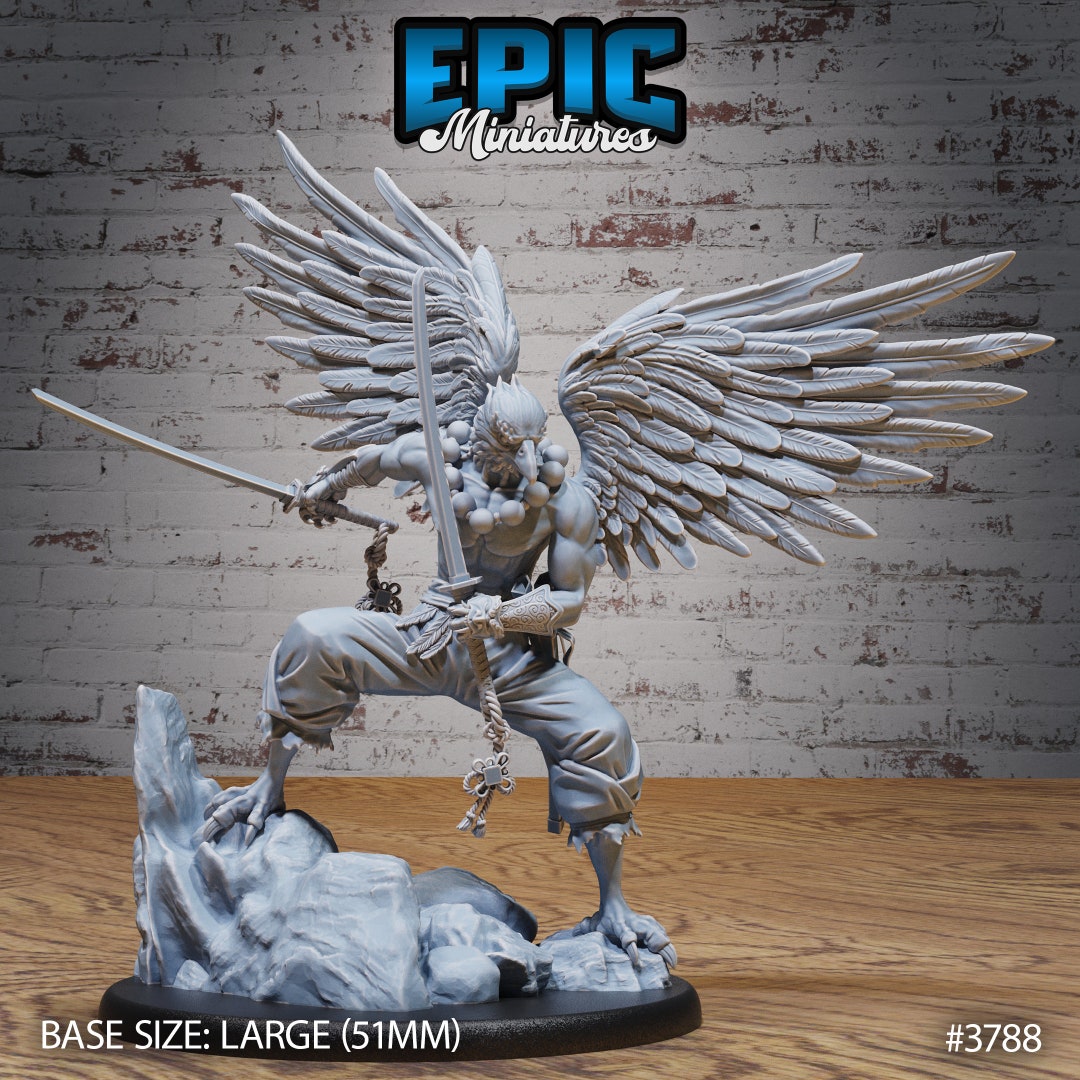 Tengu Bird Folk Lord (3 Variants Available) - Epic Miniatures - Etsy