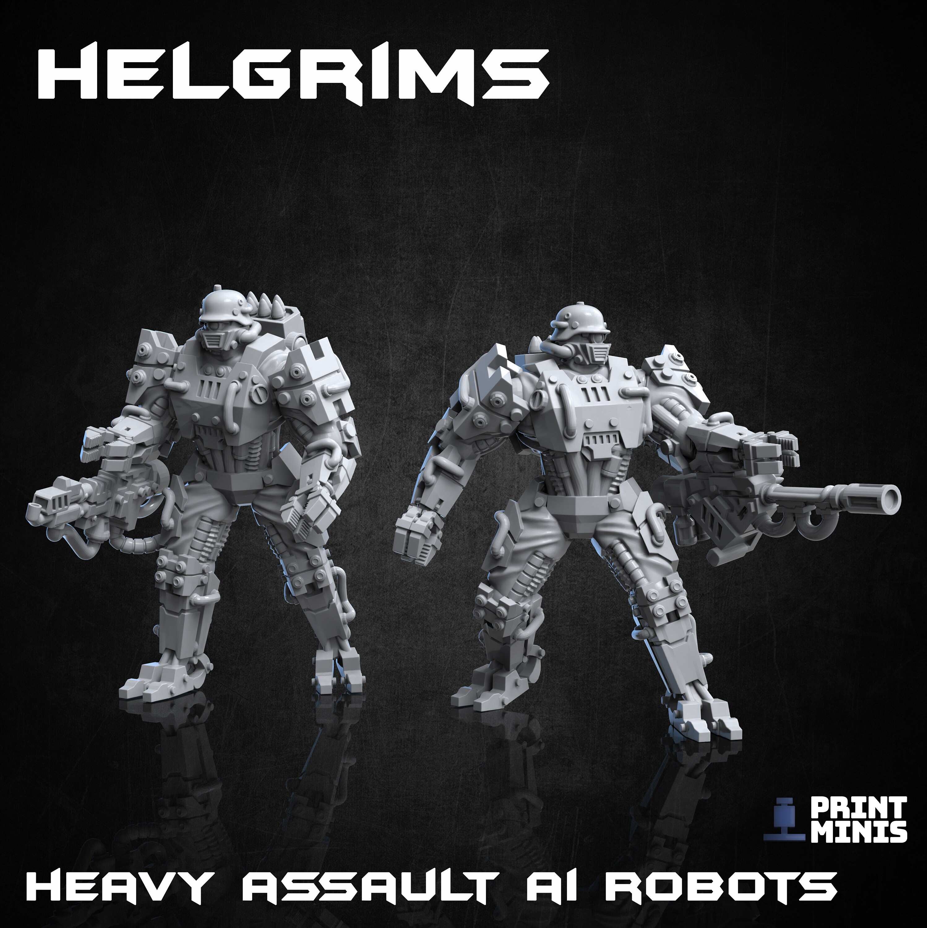 Helgrims Assault Robots 3 Variants Available Print Minis - Etsy