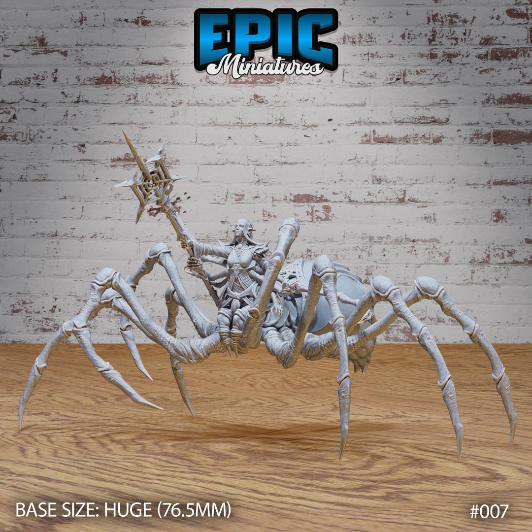 Spider Elf Goddess (4 Variants Available) - Epic Miniatures - Etsy
