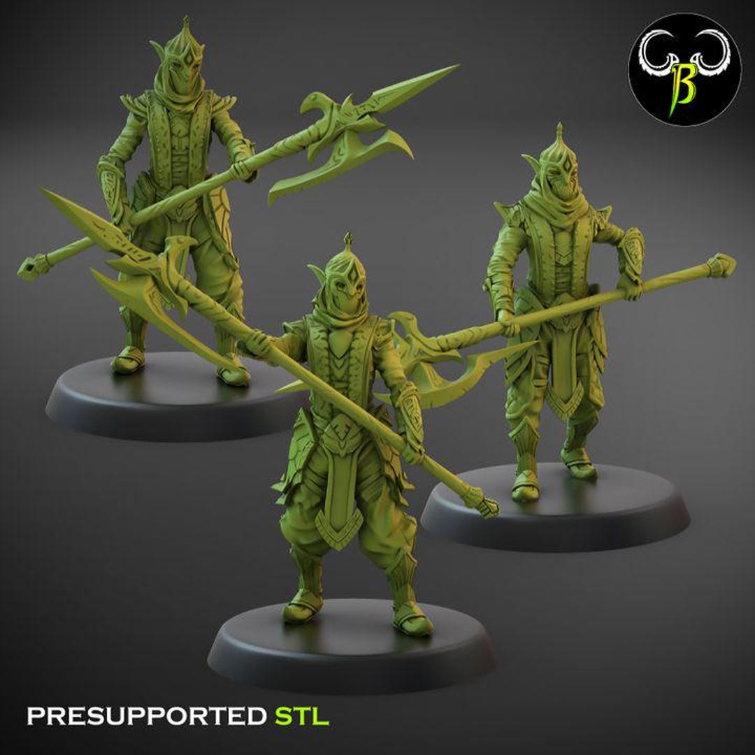 Dune Guard Halberd, Squad 1 3 Variants Available Clay Beast Creations ...