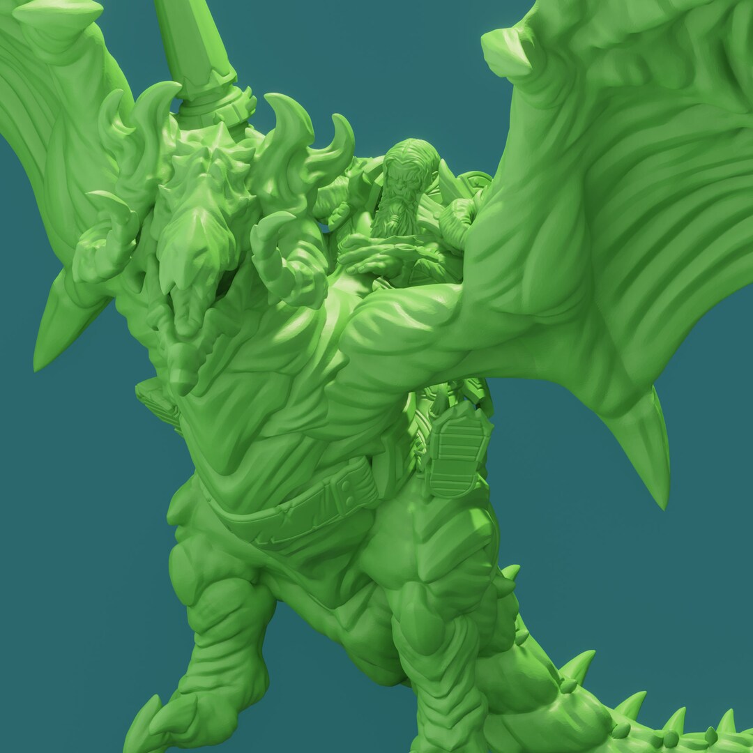 Orc Riding a Dragon 3 Variants Available Brayan Nafarrate - Etsy UK