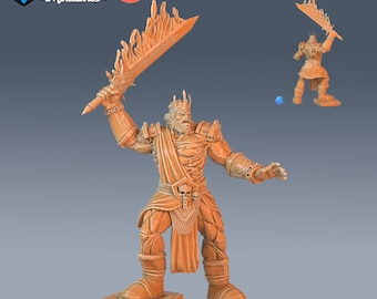 Fire Giant Monster Barbarian 28mm and 32mm Scale Miniature Dnd ...