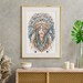Bohemian Spirit Woman Digital Art Download, Tribal Pastel Print ...