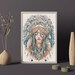 Bohemian Spirit Woman Digital Art Download, Tribal Pastel Print ...