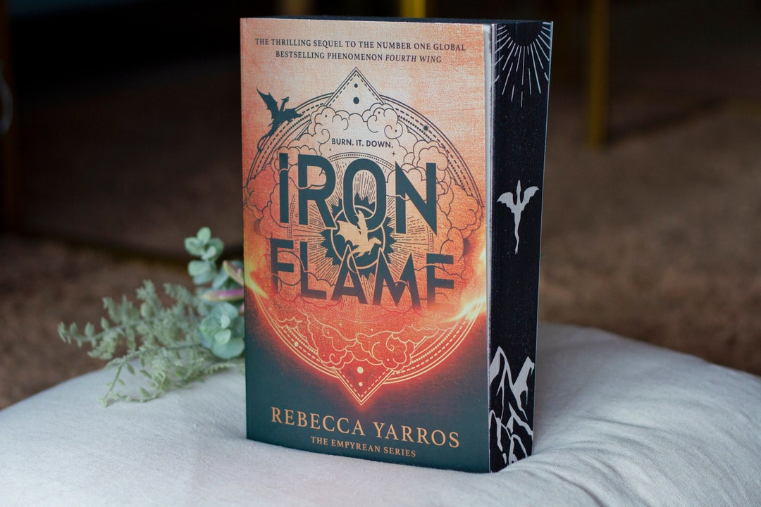 Iron Flame by Rebecca Yarros- Custom Stencilled Sprayed Edge Book ...