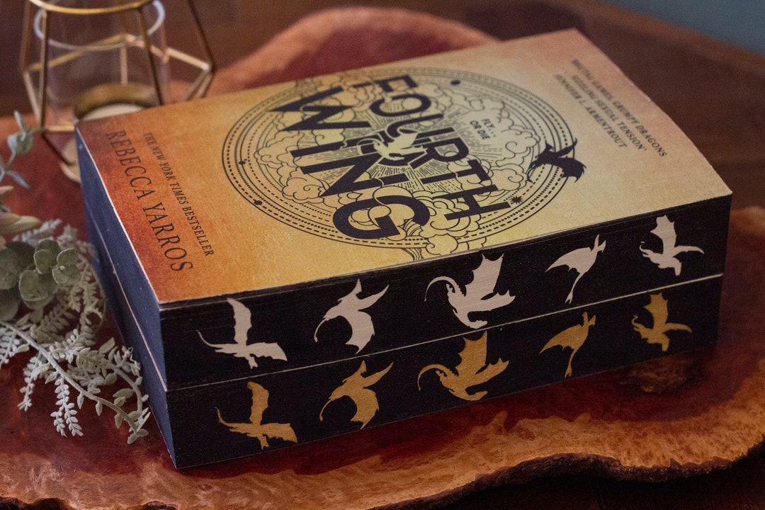 Fourth Wing by Rebecca Yarros- Custom Stencilled Sprayed Edge Book ...