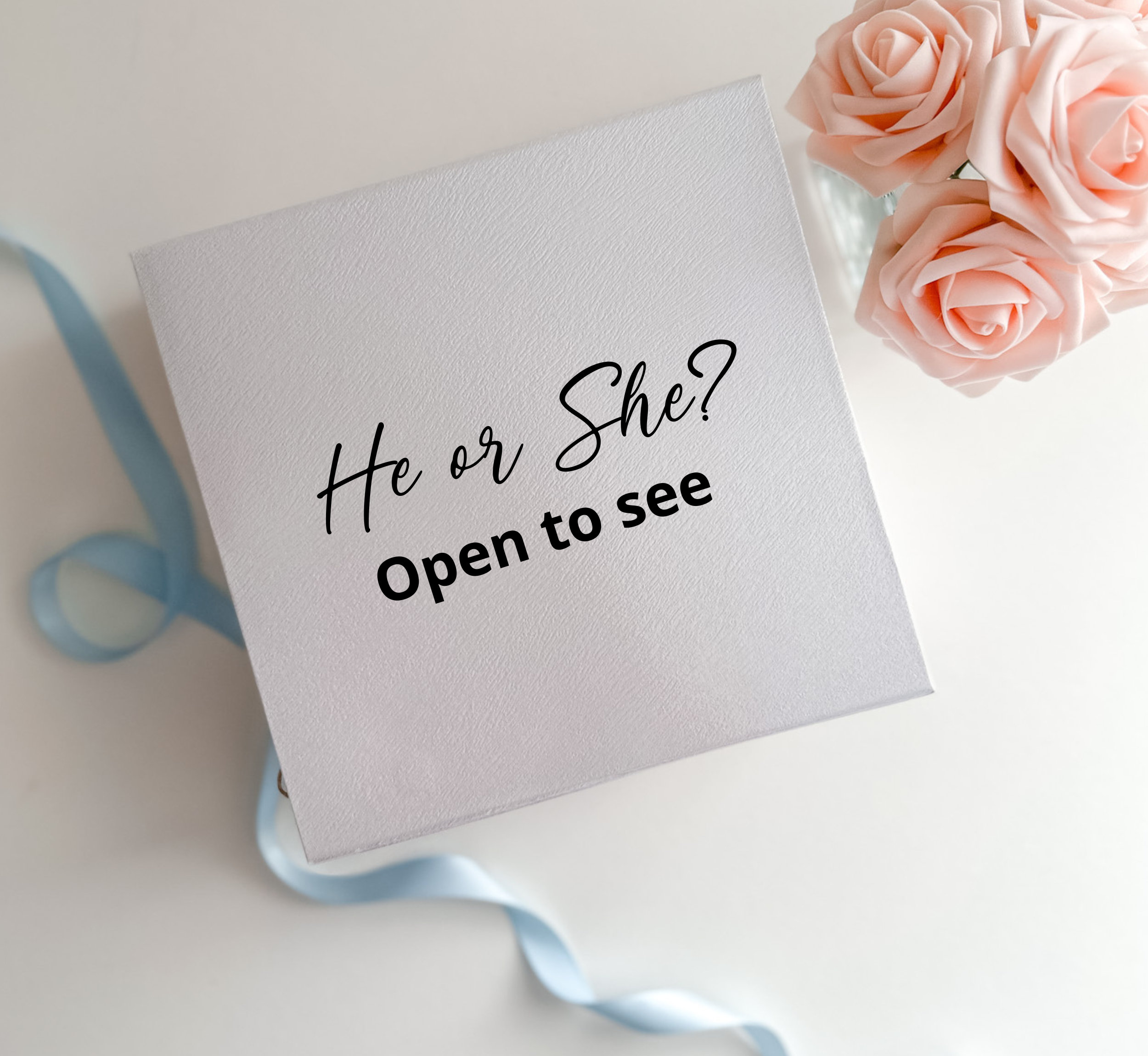 Gender Reveal Gift Box, Gender Reveal for Baby Boy, Baby Boy Gender ...