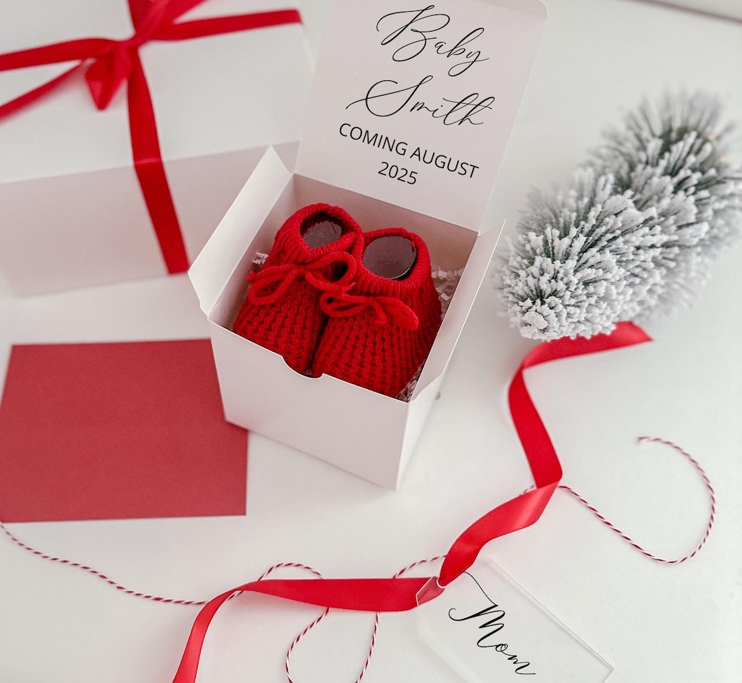 Christmas Pregnancy Announcement Pregnancy Announcement Gift Box ...