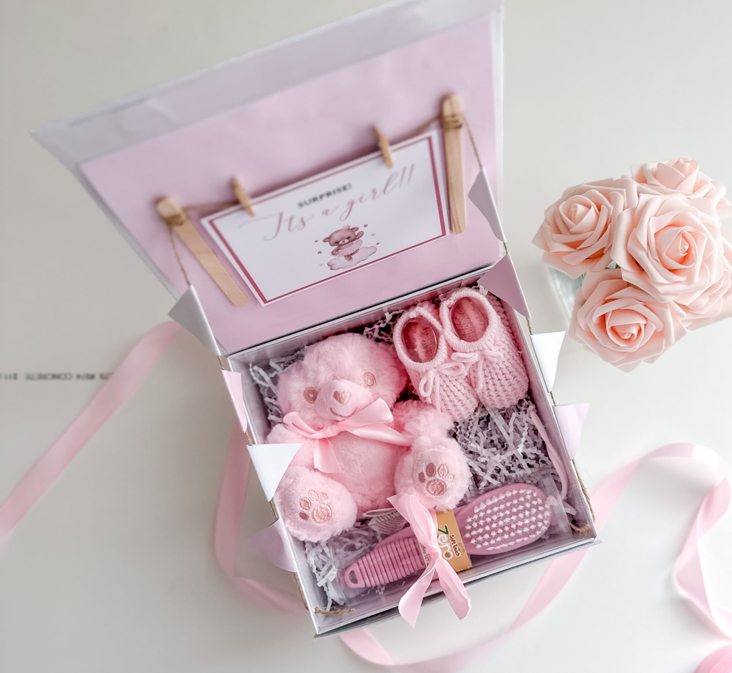 Gender Reveal Gift Box, Gender Reveal for Baby Girl, Baby Girl Gender ...