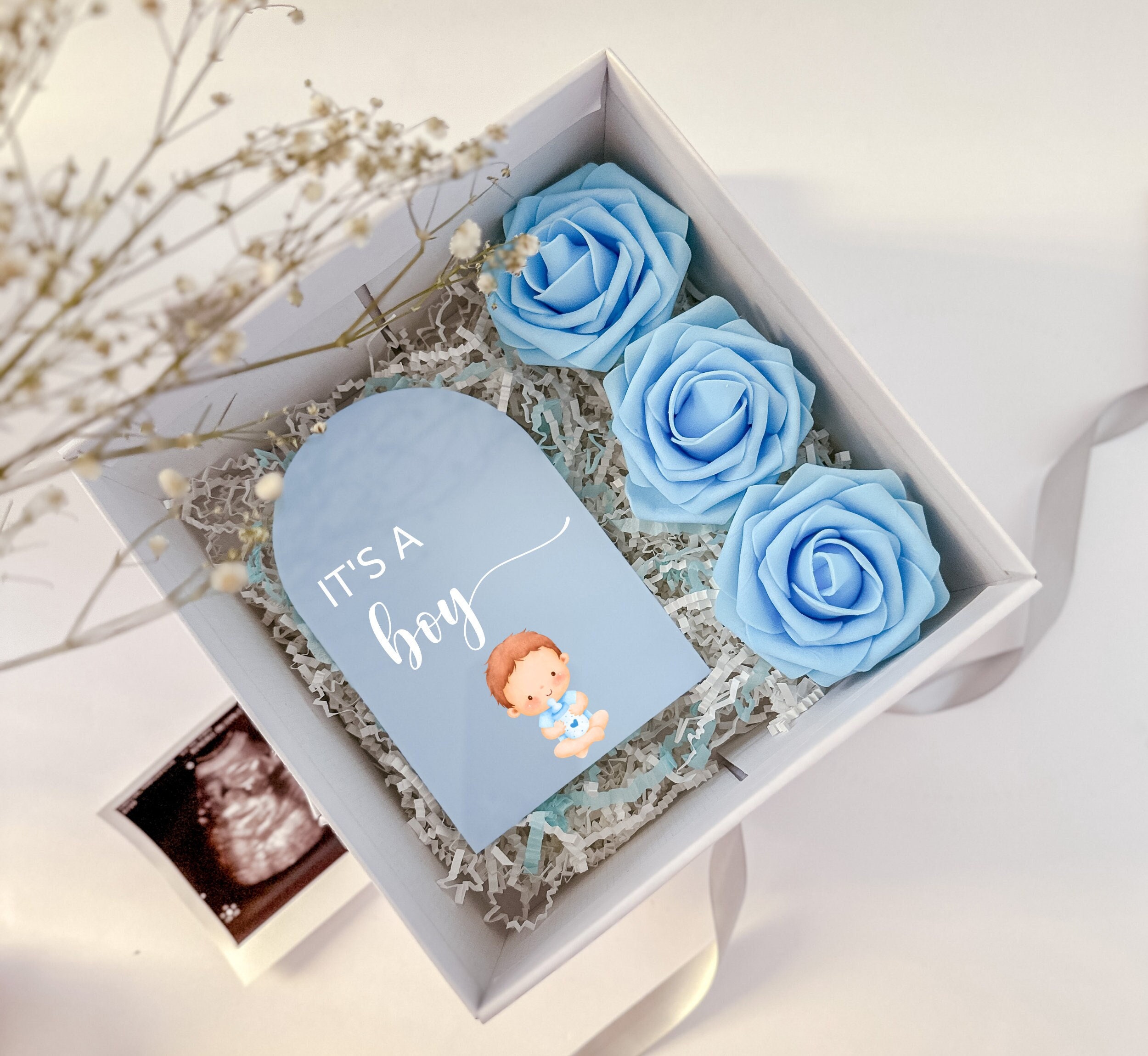 Baby Boy Gender Reveal, Boy Gender Reveal Gift Box, Gender Reveal Gift Box, Gender Reveal Gift ...