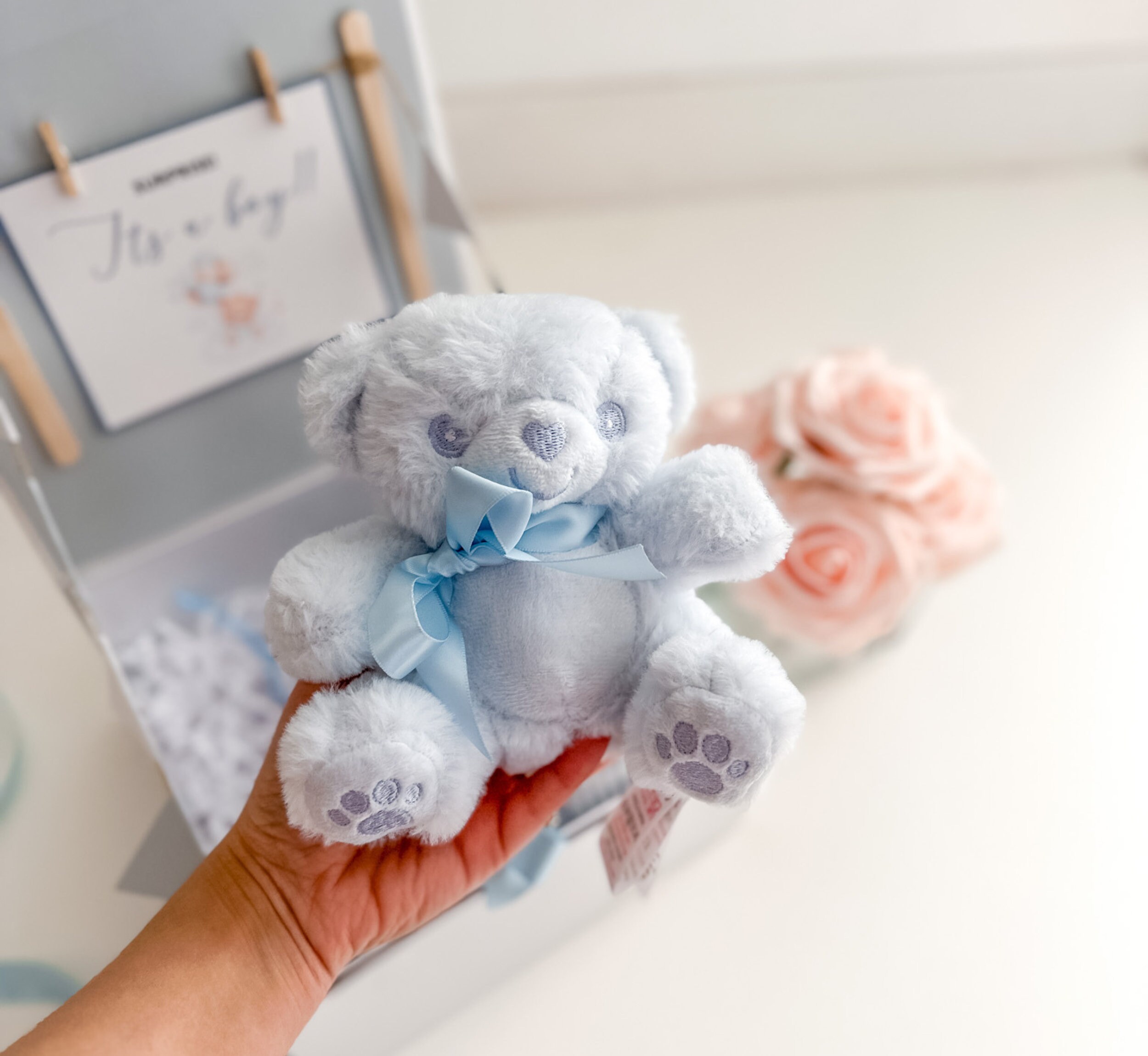 Gender Reveal Gift Box, Gender Reveal for Baby Boy, Baby Boy Gender ...