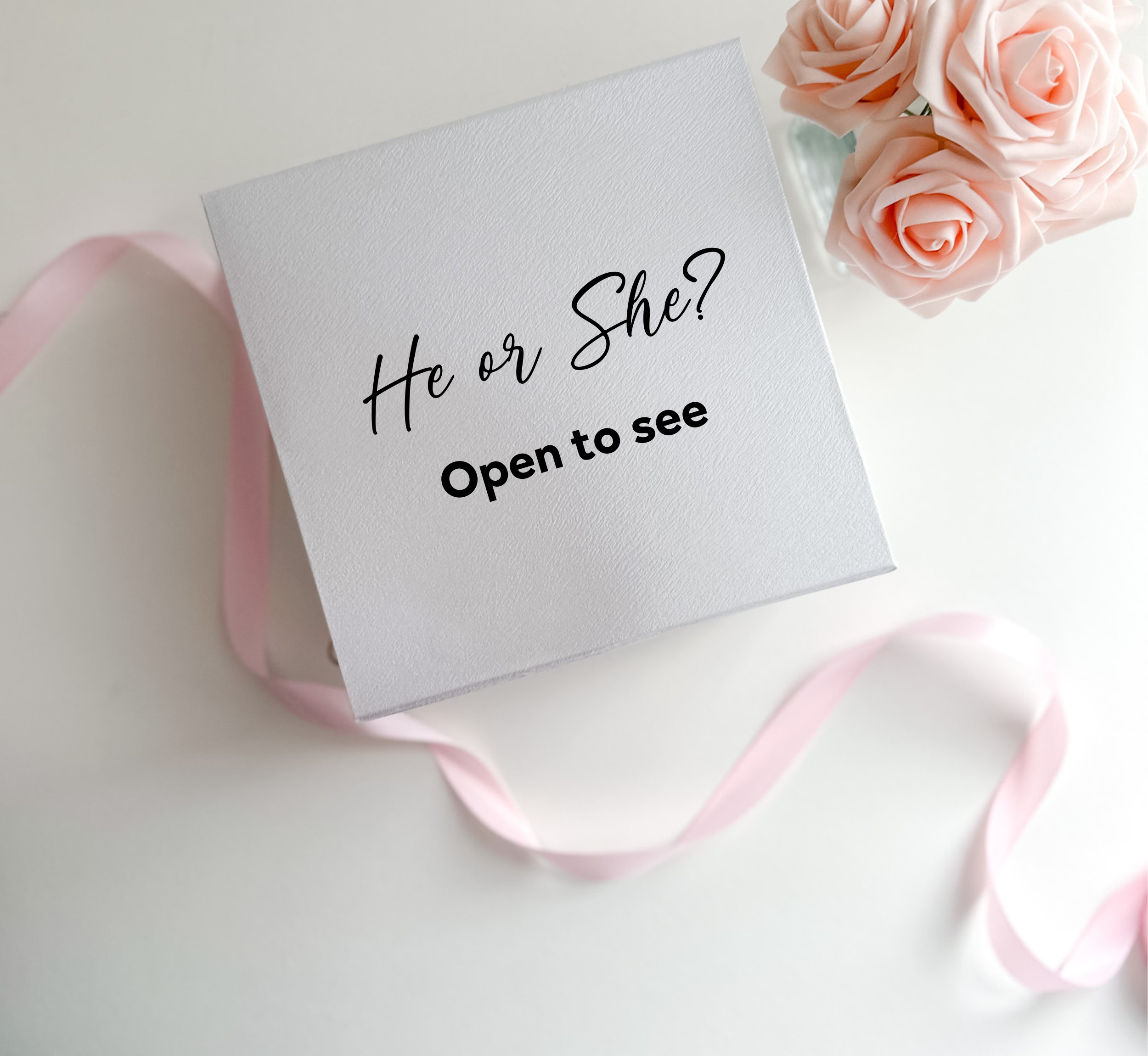 Gender Reveal Gift Box, Gender Reveal for Baby Girl, Baby Girl Gender ...