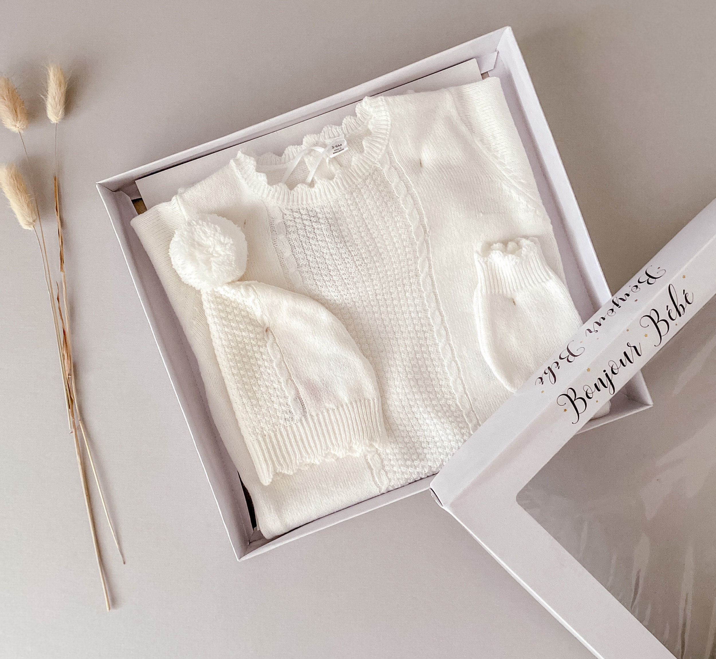 Newborn Baby Coming Home Outfit, White Baby Outfit, Unisex Baby First ...