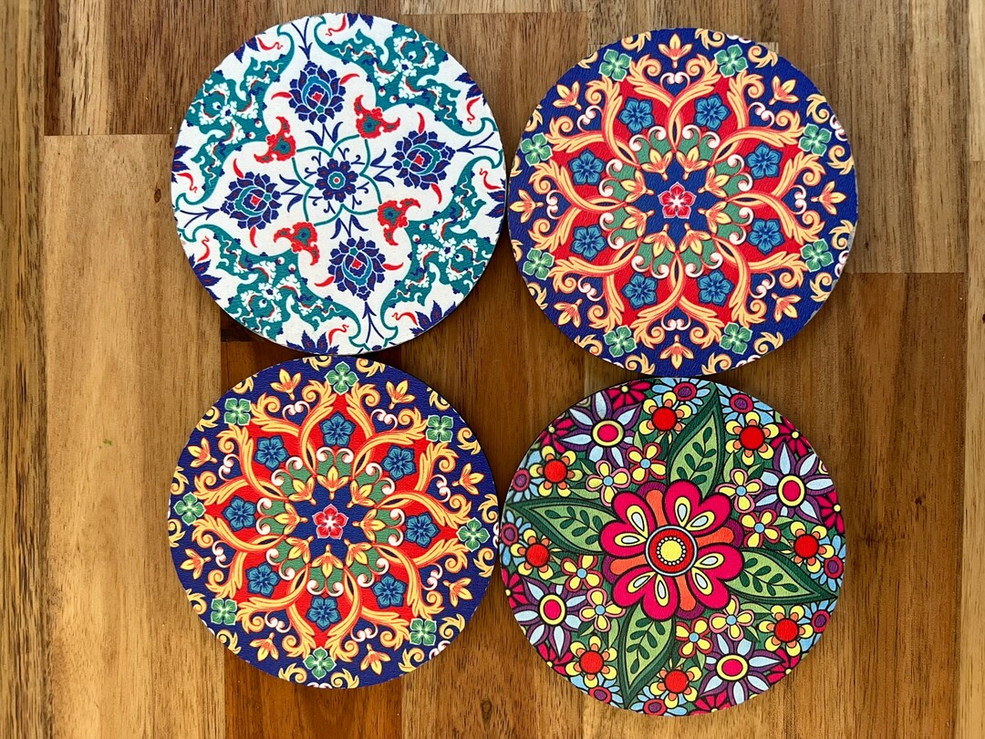 Turkish Wooden Coasters - Etsy