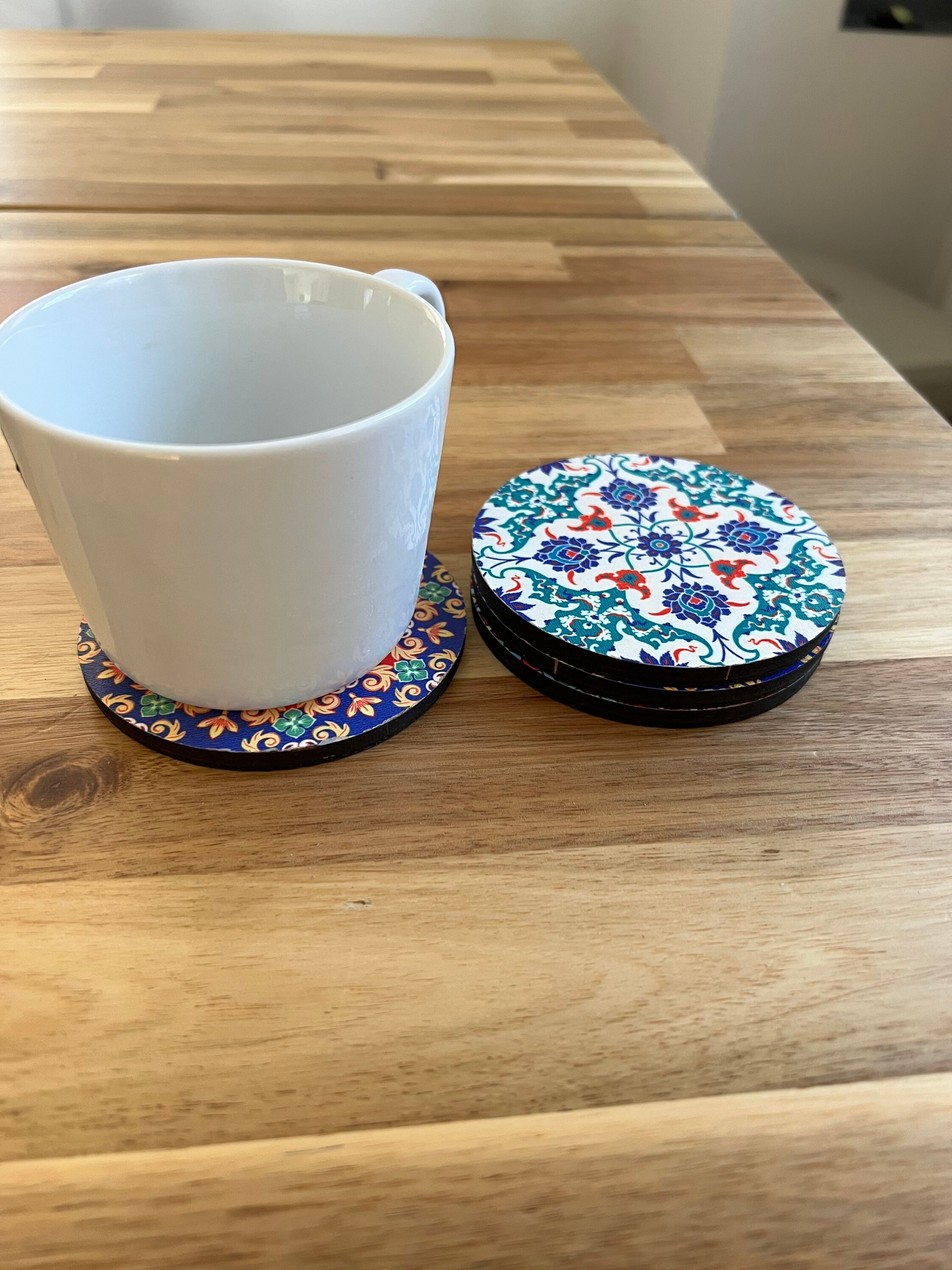 Turkish Wooden Coasters - Etsy