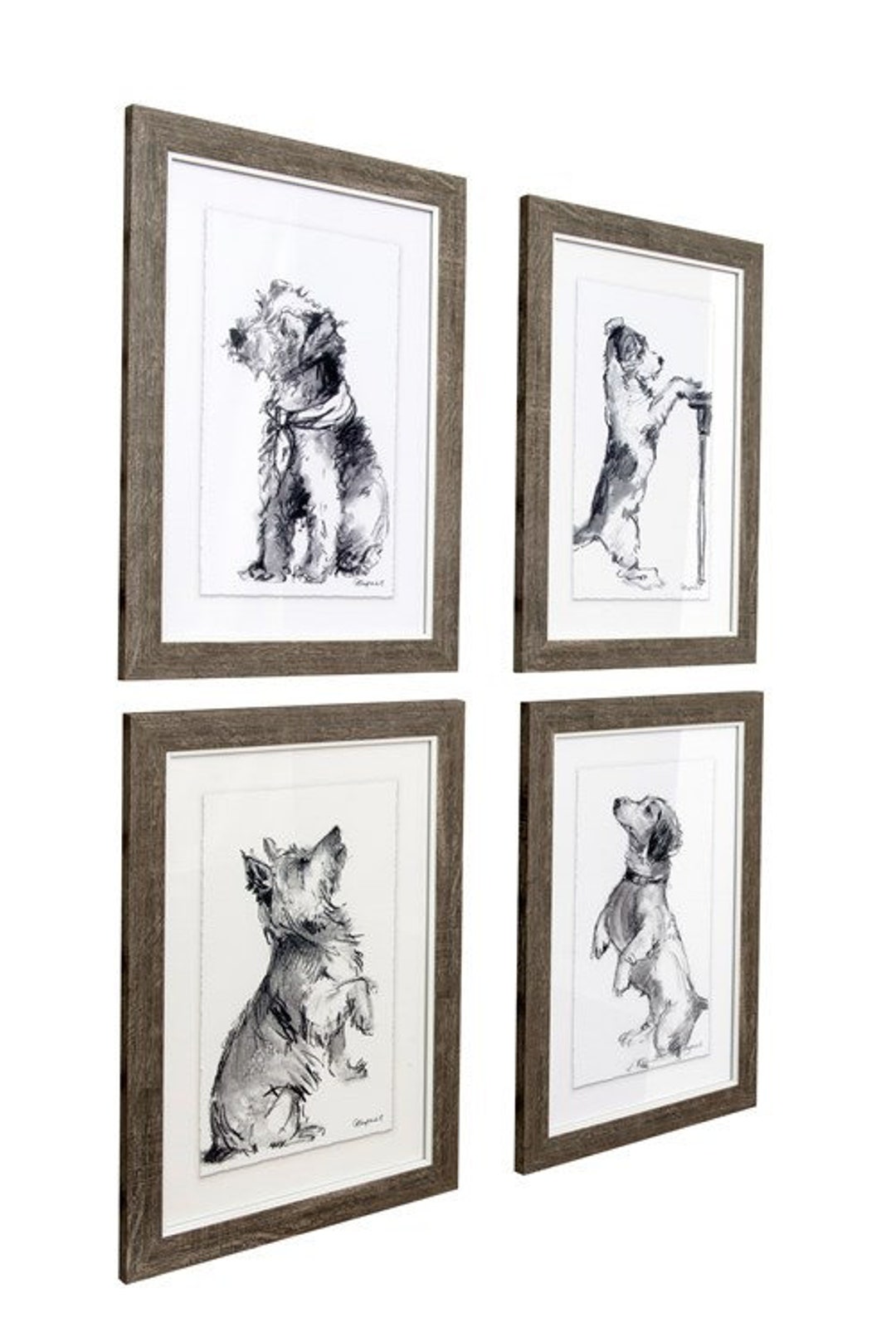 Set of 4 Dog Prints - Etsy
