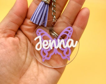 Butterfly Acrylic Keychain - Etsy