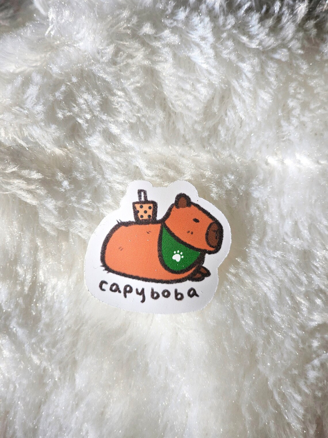 Set of 13 Cute Capybara Stickers - Capyboba, Capybara Bubble Tea ...