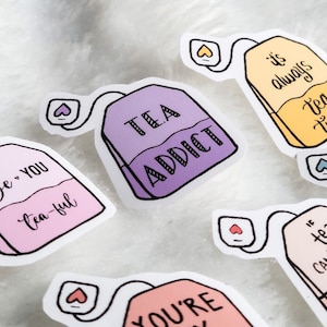 Set of 15 Tea Bag Quote Stickers - Etsy