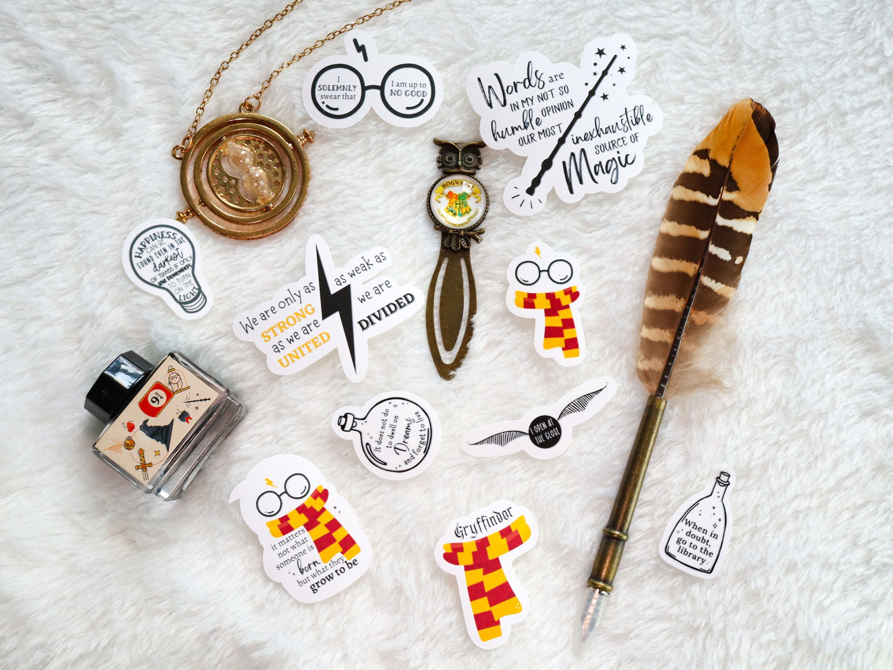 Enchanting Wizard HP Inspired Theme Stickers, Quote Stickers, Water ...