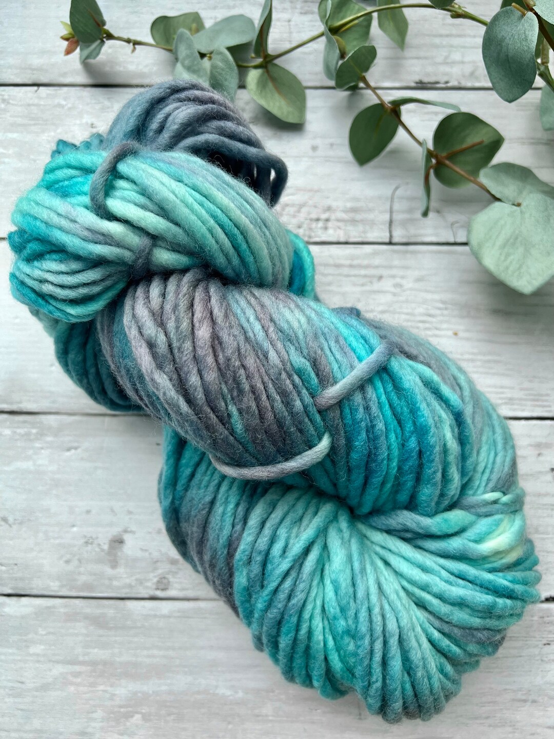 Hand Dyed Yarn UK, Ultra Bulky/super Chunky Merino Wool Yarn, Single ...