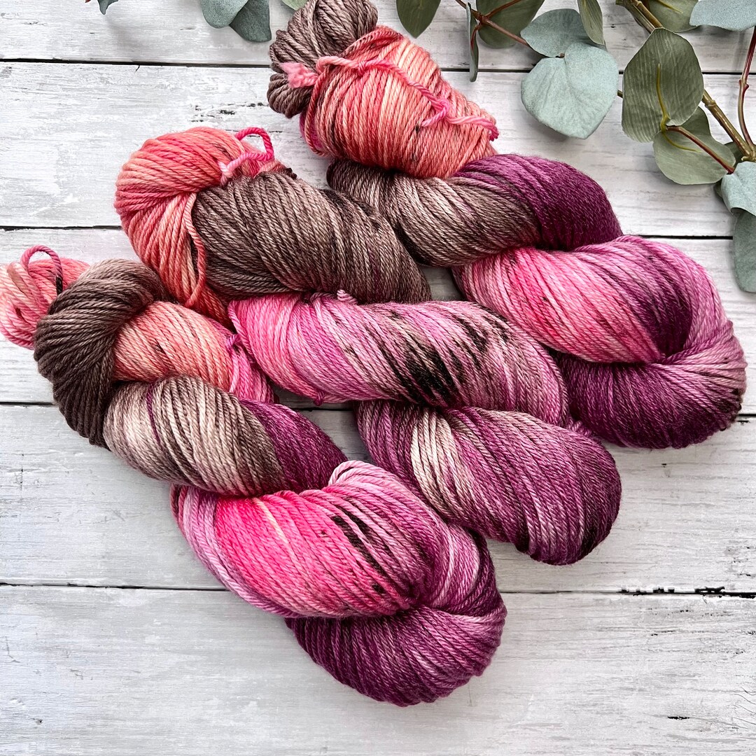 UK Hand Dyed Yarn, Variegated Yarn, Merino Bamboo Wool, Knitter Gift ...