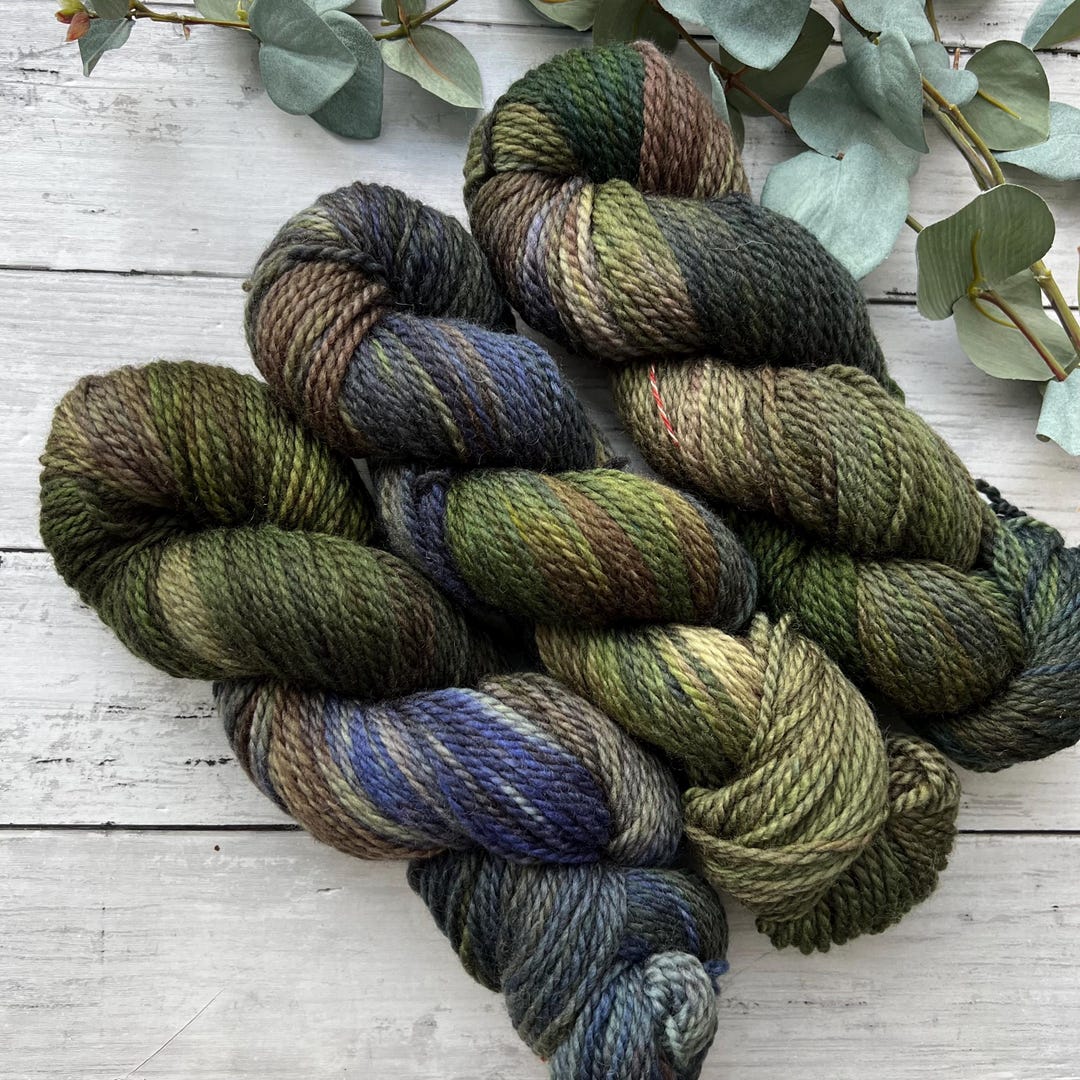 Hand Dyed Yarn UK, Aran Yarn, Variegated Yarn, British Wool, Superwash ...