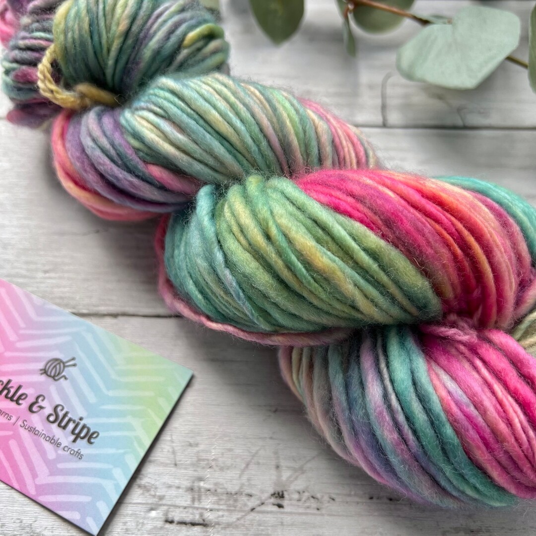 Chunky UK Hand Dyed Yarn, Thick and Thin Superwash Merino Wool Yarn ...
