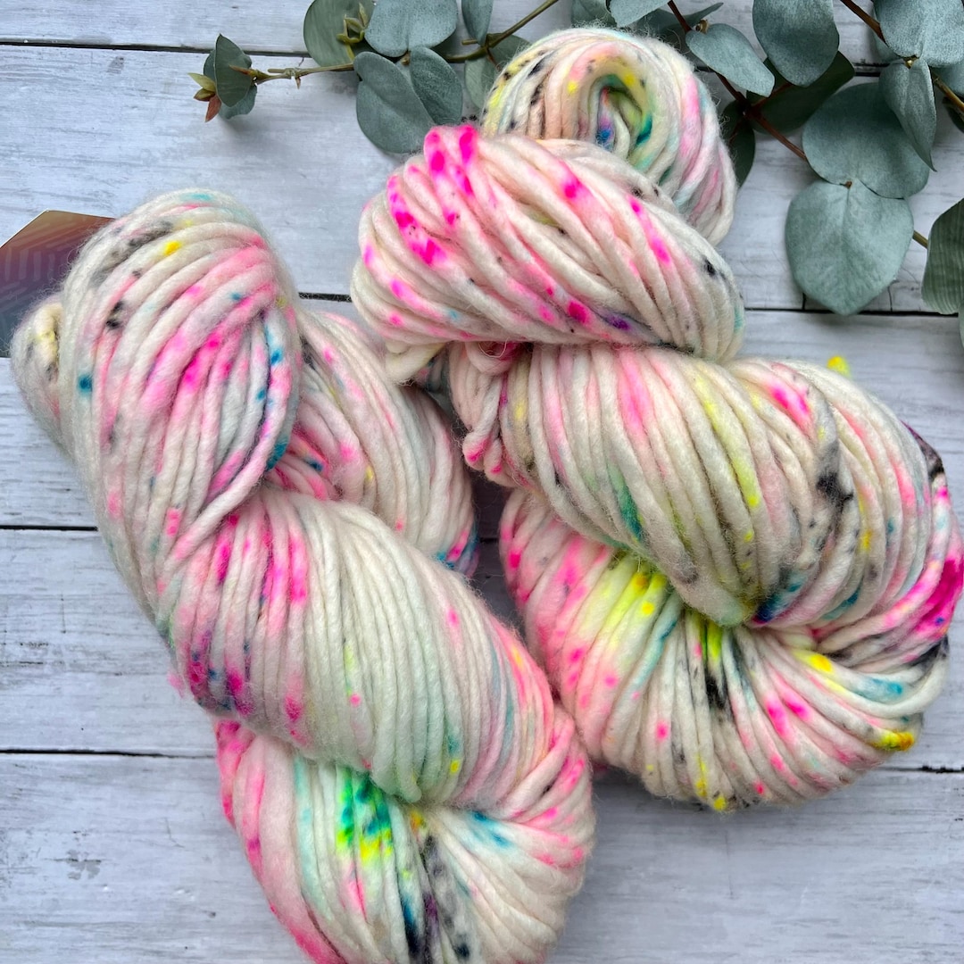 Ultra Bulky/super Chunky Merino Wool Yarn, Single Ply, Hand Dyed Yarn ...