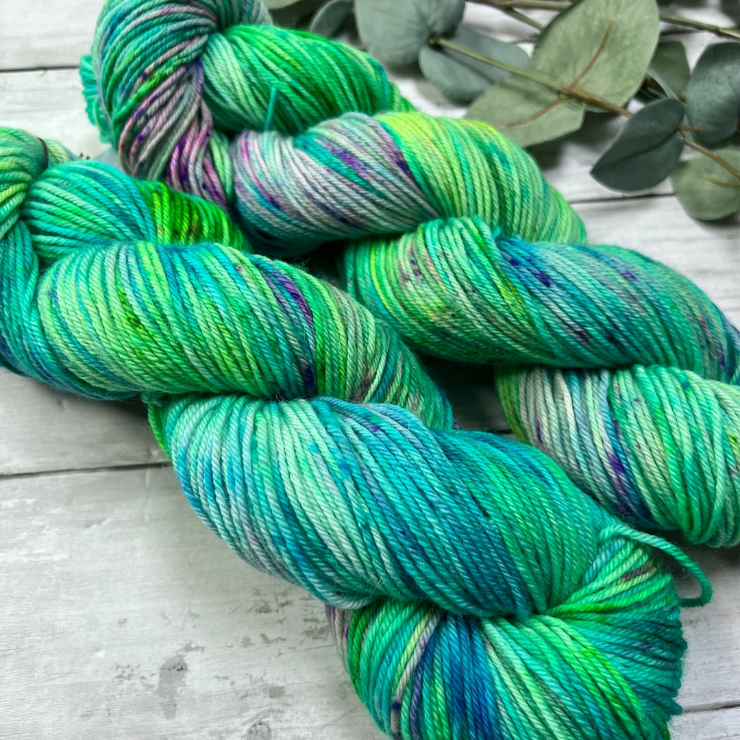 UK Hand Dyed Yarn, Bluefaced Leicester Wool, Double Knit Yarn, British ...