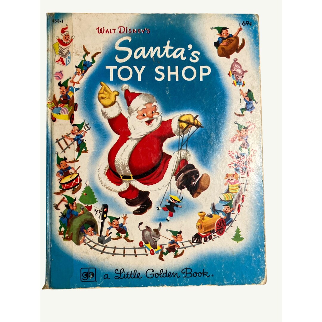Vintage Walt Disneys Santas Toy Shop Little Golden Book Classic ...