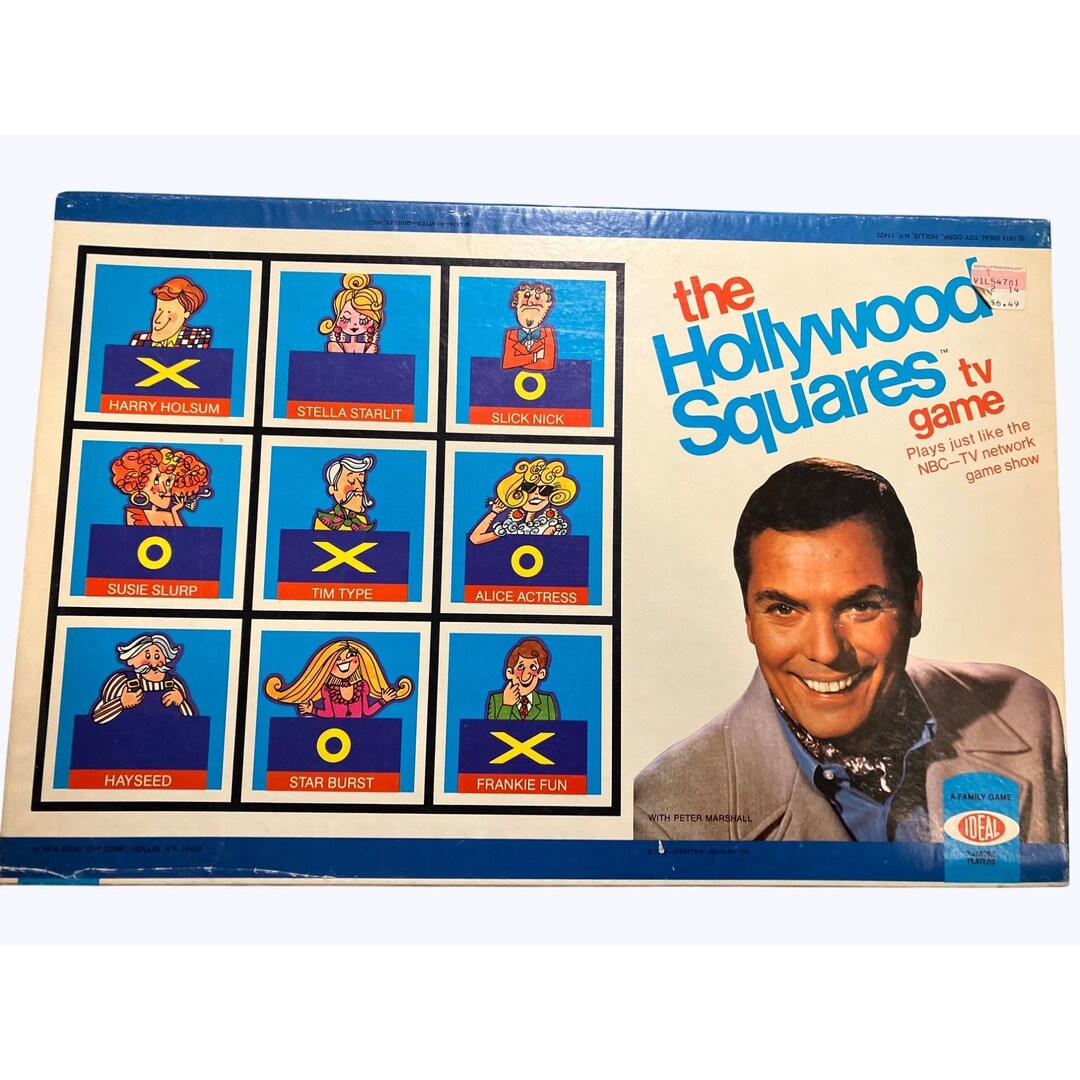 The Hollywood Squares TV Game Ideal 1974 A Family Game for 3+ Players ...