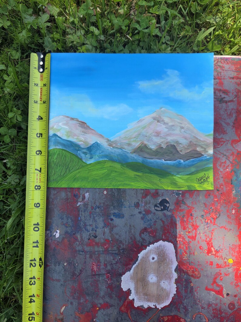 Colorado Rocky's: Acrylic Painting on 7.5x9.5" Paper, Original Artwork ...