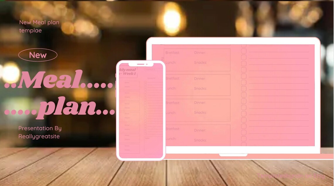 4 Week Meal Plan and Grocery List Canvas Digital Template Printable ...