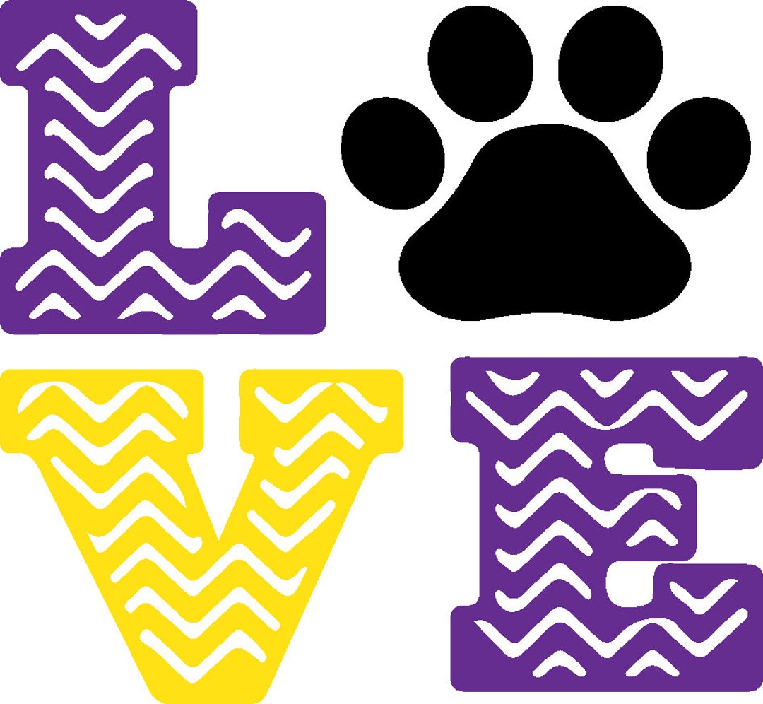 LSU, Tiger, Love, Football SVG/PNG - Etsy