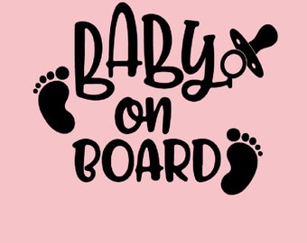 Baby on Board SVG, Baby SVG, Baby on Board Decal, Baby on Board Digital ...